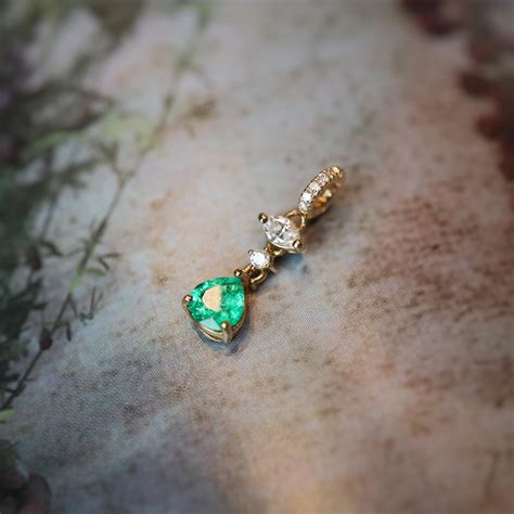 물방울 에메랄드 드롭 펜던트 로코주얼리