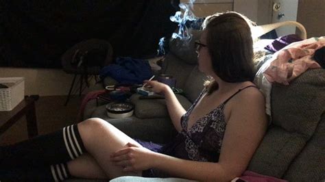 Sexy Girl Smokes With Deep Pulls Inhales Only Misty 100s Her Filled