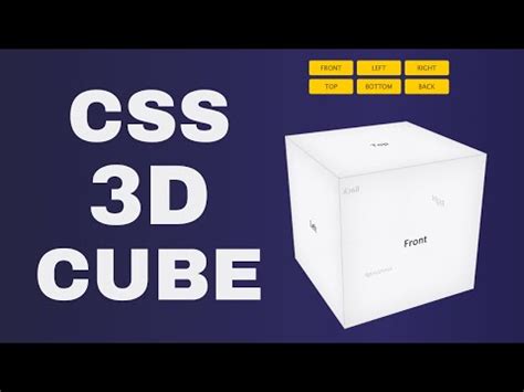 How To Create D Cube CSS Animation Project YouTube