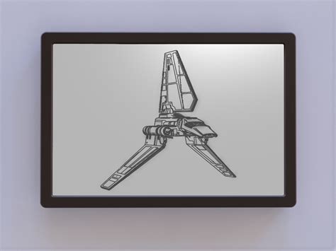 Star Wars Imperial Shuttle Patent Art Iso By Ken Mills Makerworld