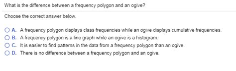 Solved What Is The Difference Between A Frequency Polygon