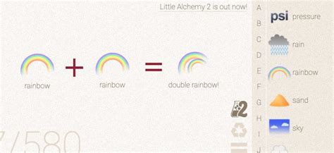 Little Alchemy Rainbow Cheat Sheet Fityselection