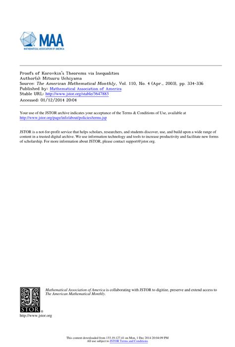 Pdf Proofs Of Korovkins Theorems Via Inequalities