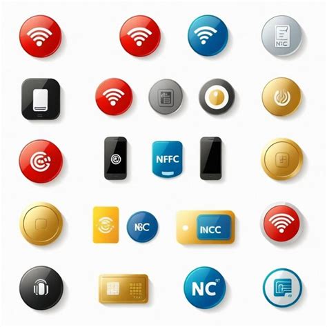 Nfc Vector Set White Background Isolated A High Quality Premium Ai