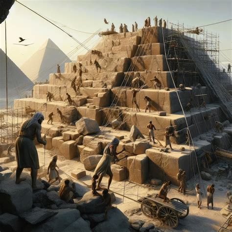Premium Photo Construction Of Ancient Pyramids Construction Of Giza