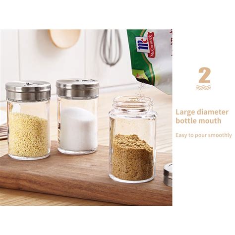 Kitchen Spice Jar Seasoning Box Glass Storage Bott Grandado