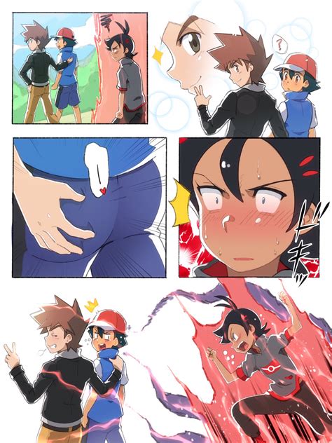 Ash Ketchum Goh And Gary Oak Pokemon And 2 More Drawn By Tama