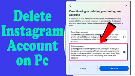 how to delete instagram account permanently on pc how to delete