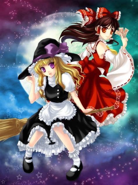 Hakurei Reimu And Kirisame Marisa Touhou Drawn By Nori Infinite R Evolution Danbooru