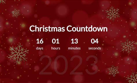 Christmas Countdown App In Vanillajs With Source Code Sourcecodester