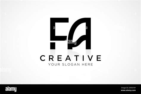Fa Letter Logo Design Vector Template Alphabet Initial Letter Fa Logo Design With Glossy