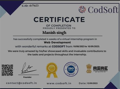 Manish Singh On Linkedin Internshipjourney Codsoftinternship Intern Intern2023