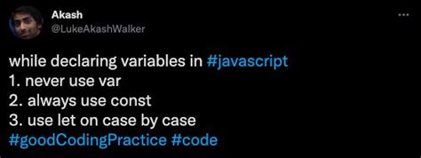 Akash Agarwal On Linkedin Backtobasics Javascript Codesmell