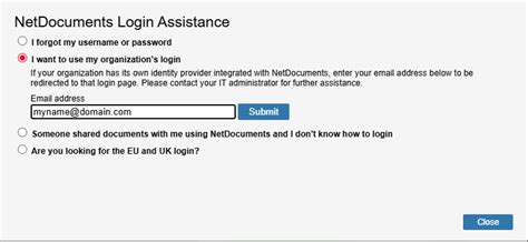 Netdocuments Single Sign On Cloud Collective Service Desk Knowledgebase
