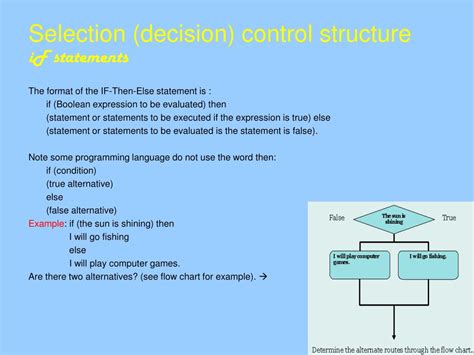 Ppt Selection Decision Control Structure Learning Objective