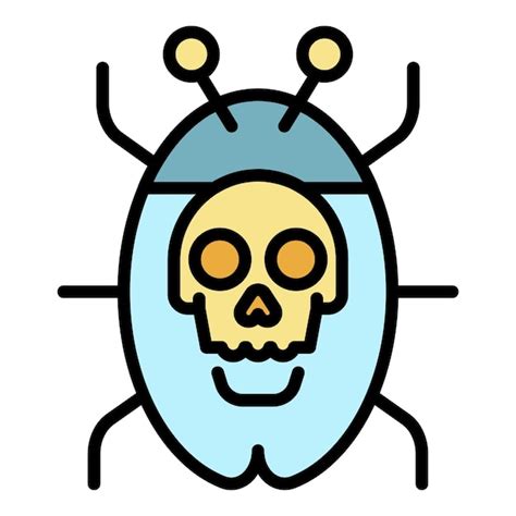 Premium Vector Internet Virus Icon Outline Internet Virus Vector Icon Color Flat Isolated