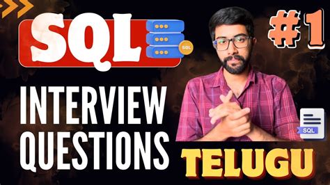 Sql Interview Questions And Answers In Telugu Part 1 Vamsi Bhavani Youtube