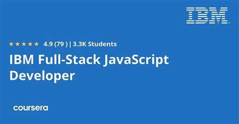 Coursera IBM Full Stack JavaScript Developer Professional Certificate