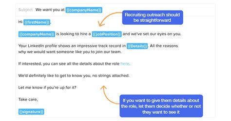 Recruiter Linkedin Message Template