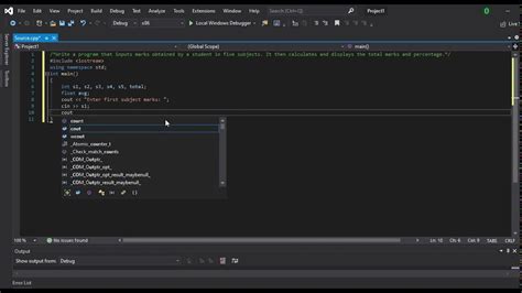 C Program To Calculate The Total Marks And Percentage Of Five Subjects Youtube