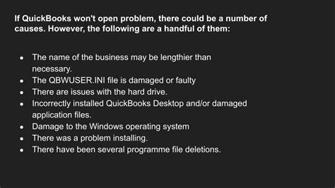 PPT How To Fix Quickbook Wont Open PowerPoint Presentation Free Download ID