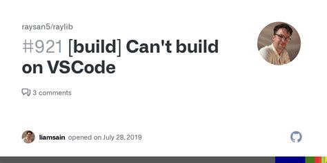 Build Cant Build On Vscode · Issue 921 · Raysan5raylib · Github