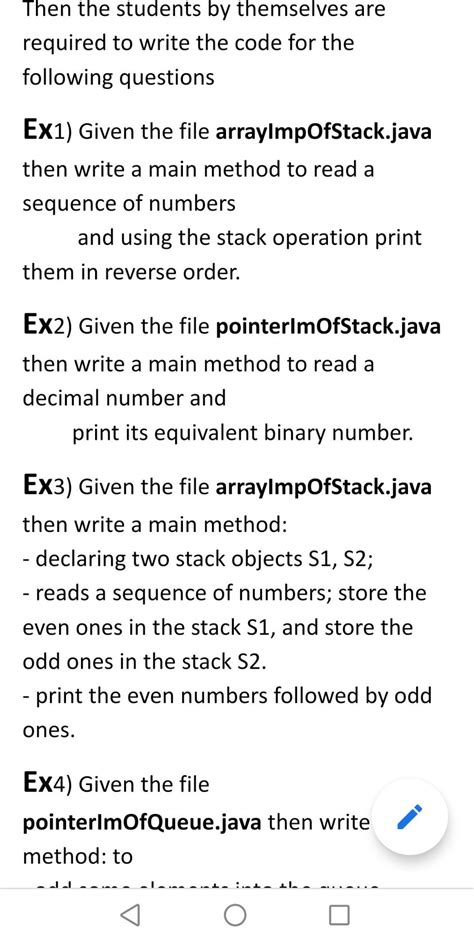 Solved Stack And Queue Objectives The Code For The Different