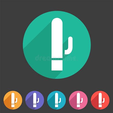 Vibrator Sex Toy Icon Flat Web Sign Symbol Logo Label Stock Vector
