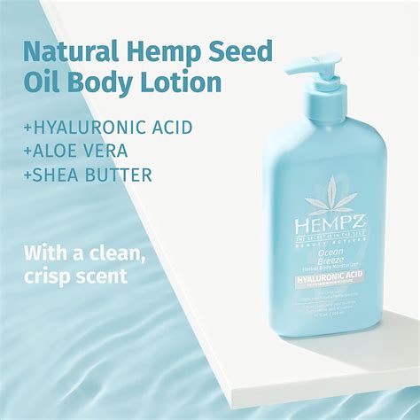 Hempz Ocean Breeze Hyaluronic Acid Herbal Body Moisturizer Hempz