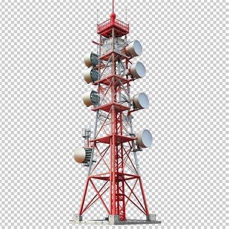 Communication Tower Transparent Background Premium AI Generated PSD
