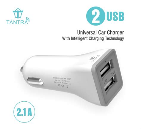 Buy Tantra Dual Usb Total Output Mobile Charger For Car Car Charger Cigarette Lighter