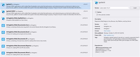 Using Ignite Ui For Jquery Nuget Packages Ignite Ui™ Help