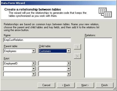 Working With Data Form Wizard