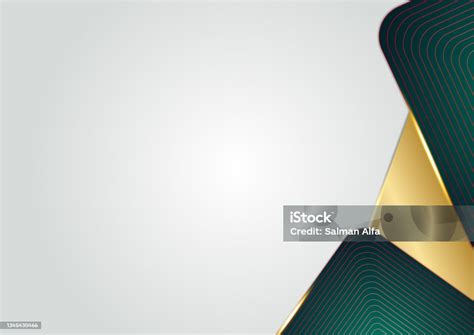 골든 라인과 추상적인 고급 다크 그린 오버랩 레이어 고급스럽고 우아한 배경 추상 템플릿 디자인입니다 프리젠 테이션 배너 표지
