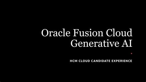 Sondy Hariman Se Mmsi On Linkedin Oracle Fusion Cloud Hcm Generative Ai Feature Candidate