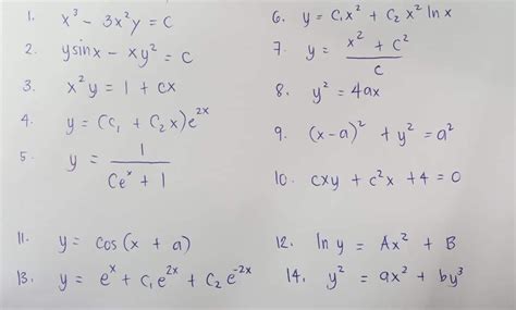 [solved] Subject Differential Equation Elimination Of Arbitrary Constants Course Hero