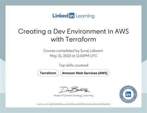 Suraj Lalwani On Linkedin Certificate Of Completion