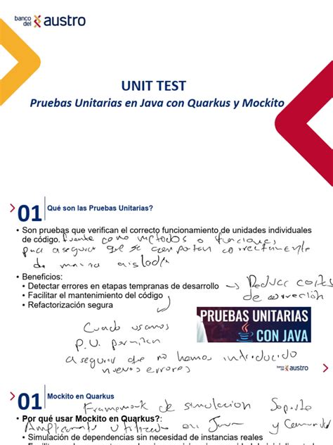Presentacion Pruebas Unitarias Java Quarkus Pdf Negocios