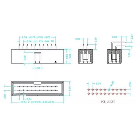 2 54MM PITCH STRAIGHT Idc Box Headers Double Row JTAG Socket PCB Connector 5 35 PicClick AU
