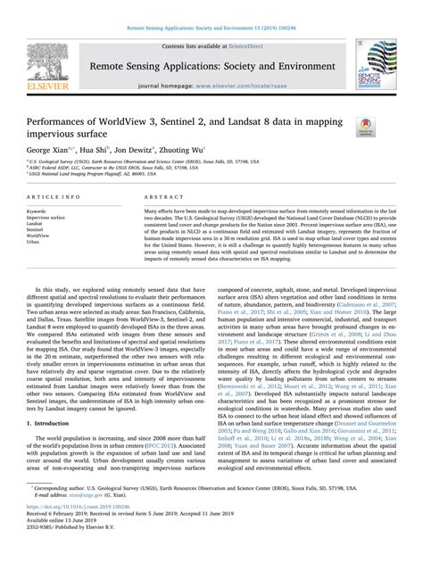 pdf analysis of different sensor performances in impervious surface