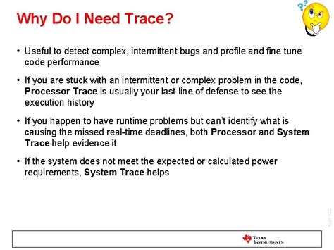 System Trace Embedded Development Tools What Is Trace