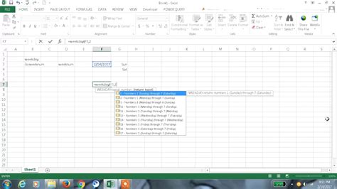 Excel 2013 Tutorial 89 ISOWEEKNUM Weekday Function In Excel YouTube