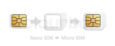 Nano To Micro Sim Card Adapter Realistic Phone Sim Card Converter Kit Stock Vector Colourbox