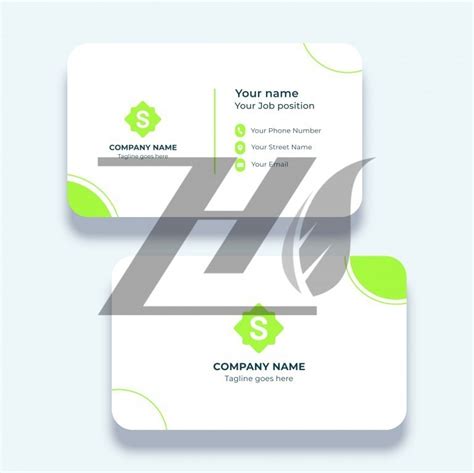 دانلود فایل لایه باز قالب کارت ویزیت با المان سبز دانلود رایگان فایل