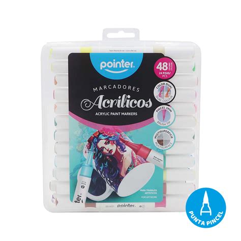 Marcador Pointer Acrilico Set 48 Colores Duo Amk 23193 24 Unimarck Marcador Pointer Acrilico Set 48 Colores Duo Amk 23193 24 Unimarck