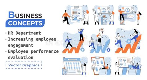 Business Concepts Hr Department Increasing Employee Engagement Worker Performance Evaluation