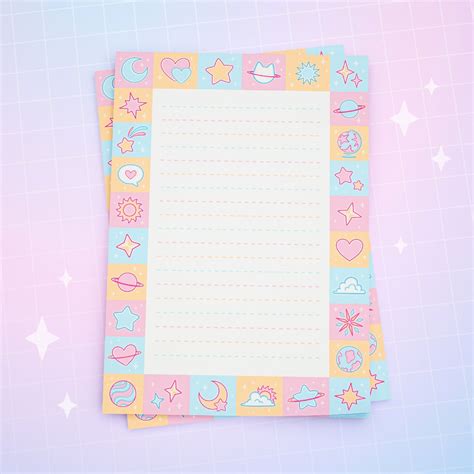 Celestial Pastels Memo Pad Notepad 50 Sheets A6 Non Sticky Memo Notepad For Quick Notes