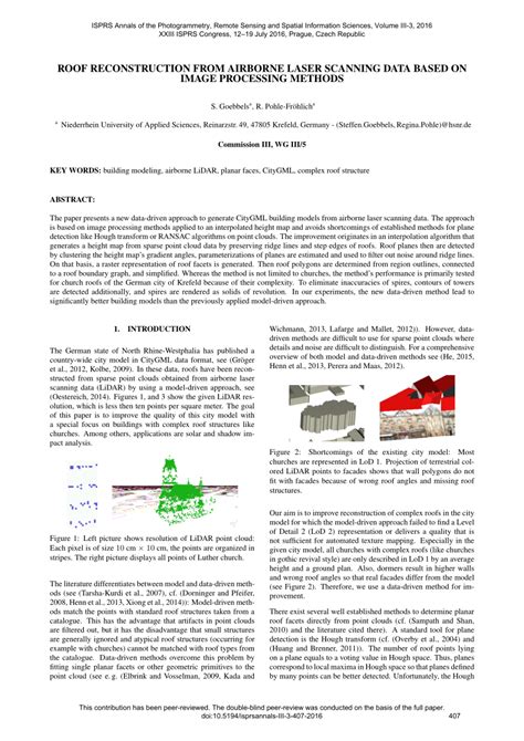 Pdf Roof Reconstruction From Airborne Laser Scanning Data Based On Image Processing Methods