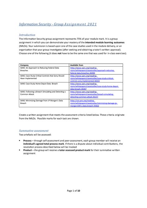 Info Sec Group Assignment Feb Information Security Group Assignment