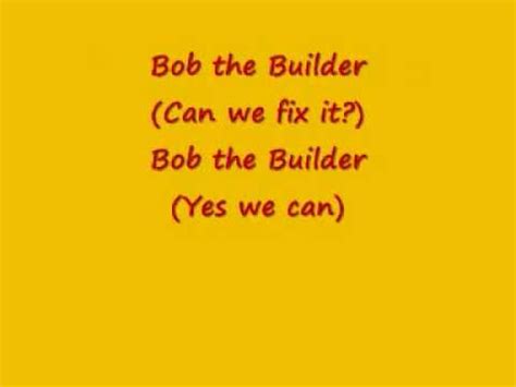 CAN WE FIX IT Bob The Builder Video Search Top40 Charts Com New Songs Videos From 49